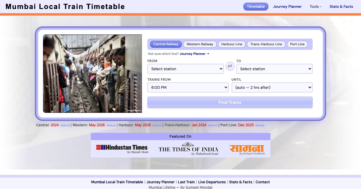 Fare Calculator — Mumbai Local Train | Mumbai Lifeline